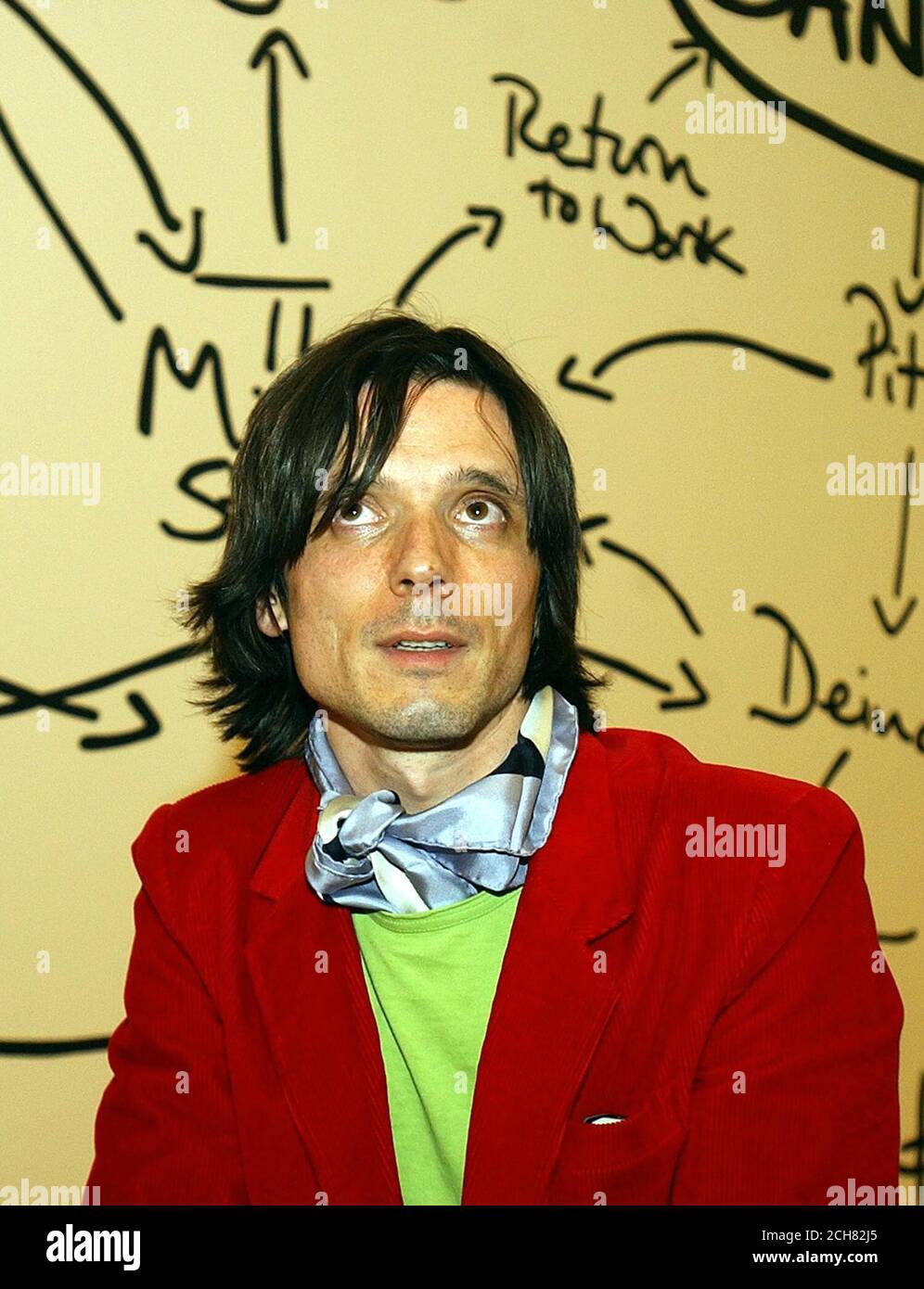 Jeremy Deller, the winner of this years Turner Prize, in front of his ...