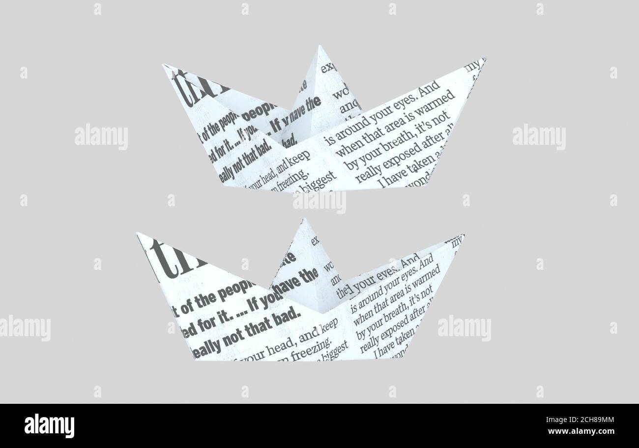 Newspaper boat hi-res stock photography and images - Alamy