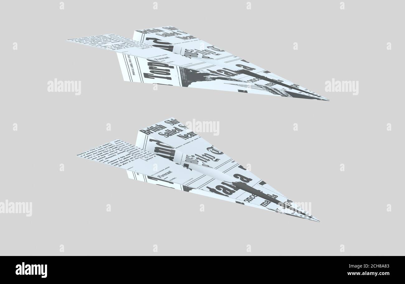 Paper texture plane. Aeroplane. Isolated Stock Photo - Alamy