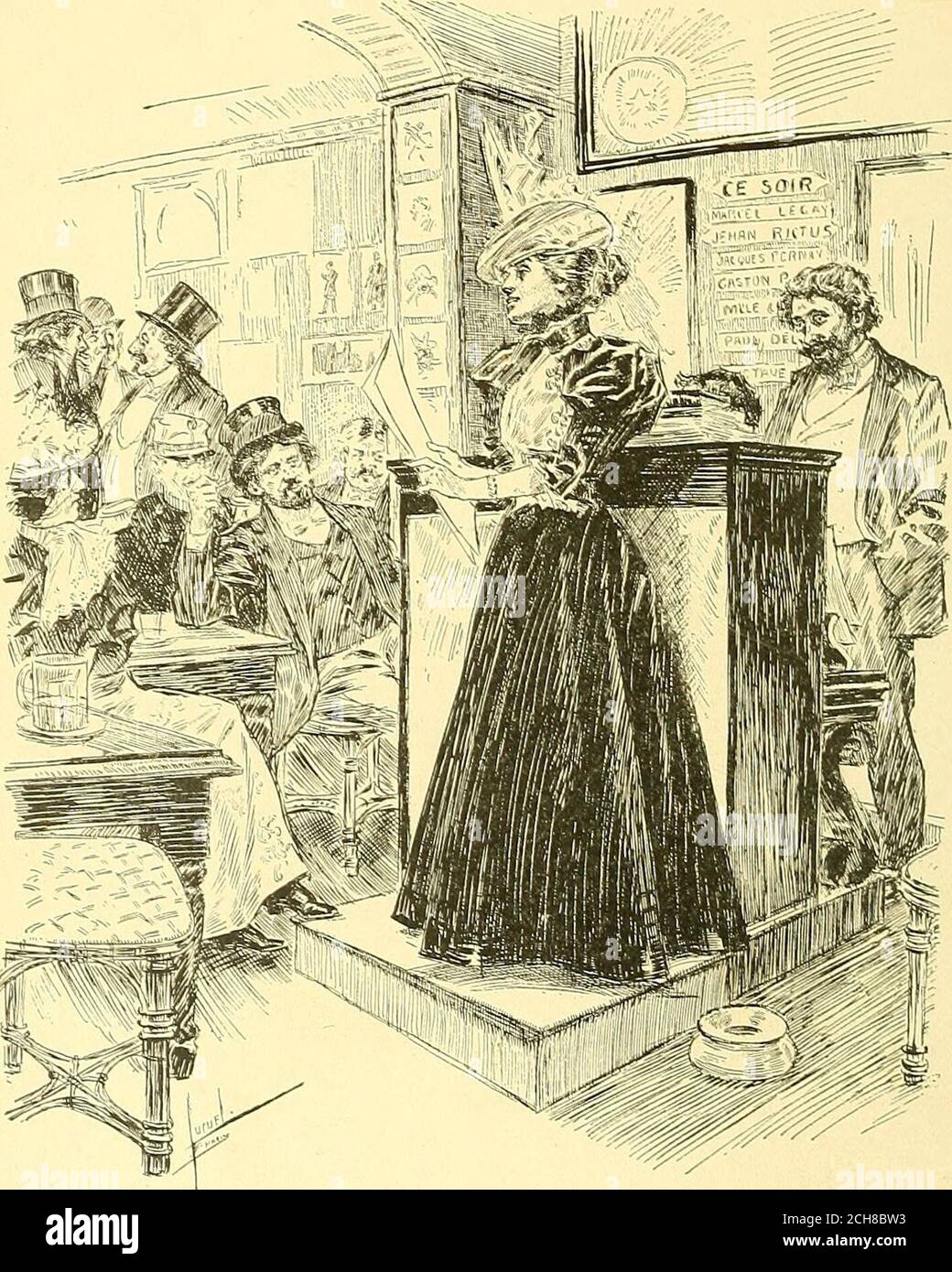 . Bohemian Paris of to-day . IN THE CABARET DES NOCTAMBULES BOHEMIAN ...