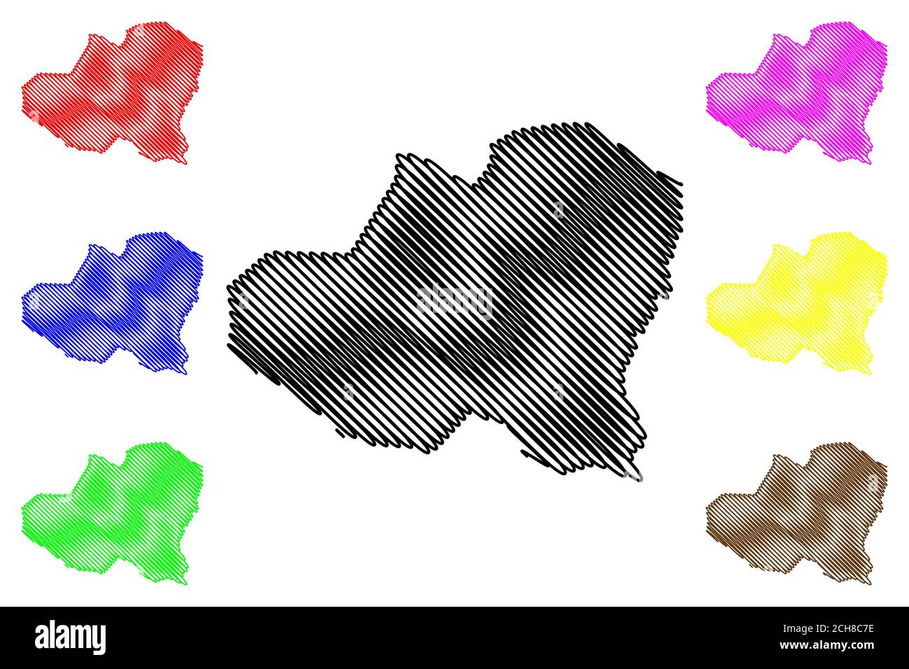 Homs City (Syrian Arab Republic, Syria, Homs Governorate) map vector ...