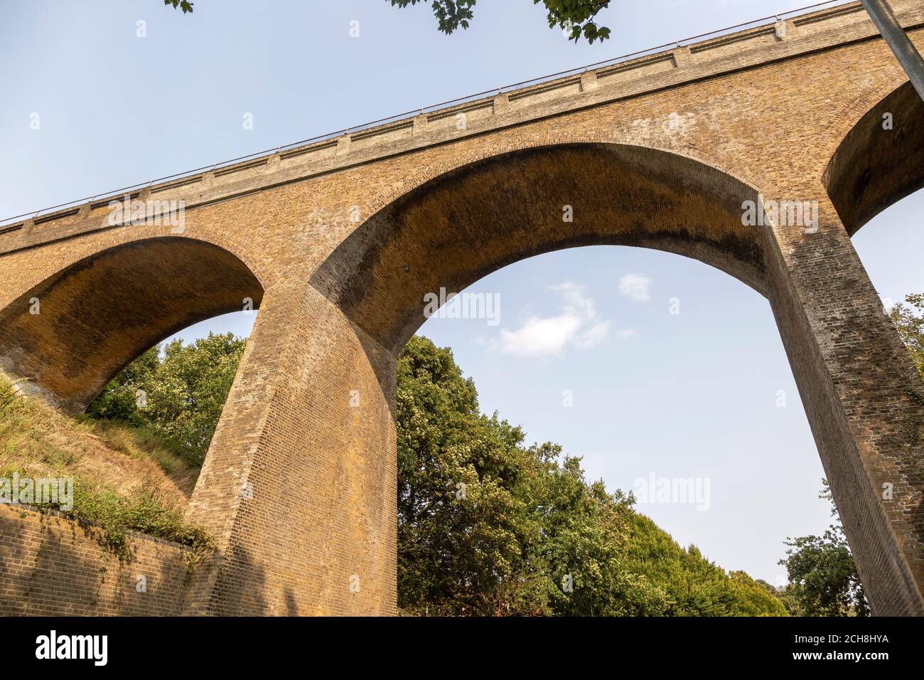 Railway viaduct built 1876, Spring Road, Ipswich, Suffolk, England, UK ...