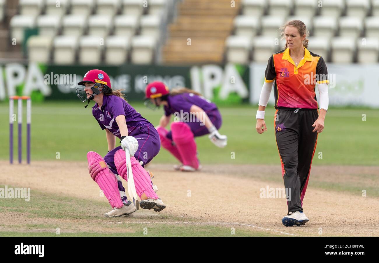 Lightning's Bethan Ellis and Sarah Bryce running between wickets ...