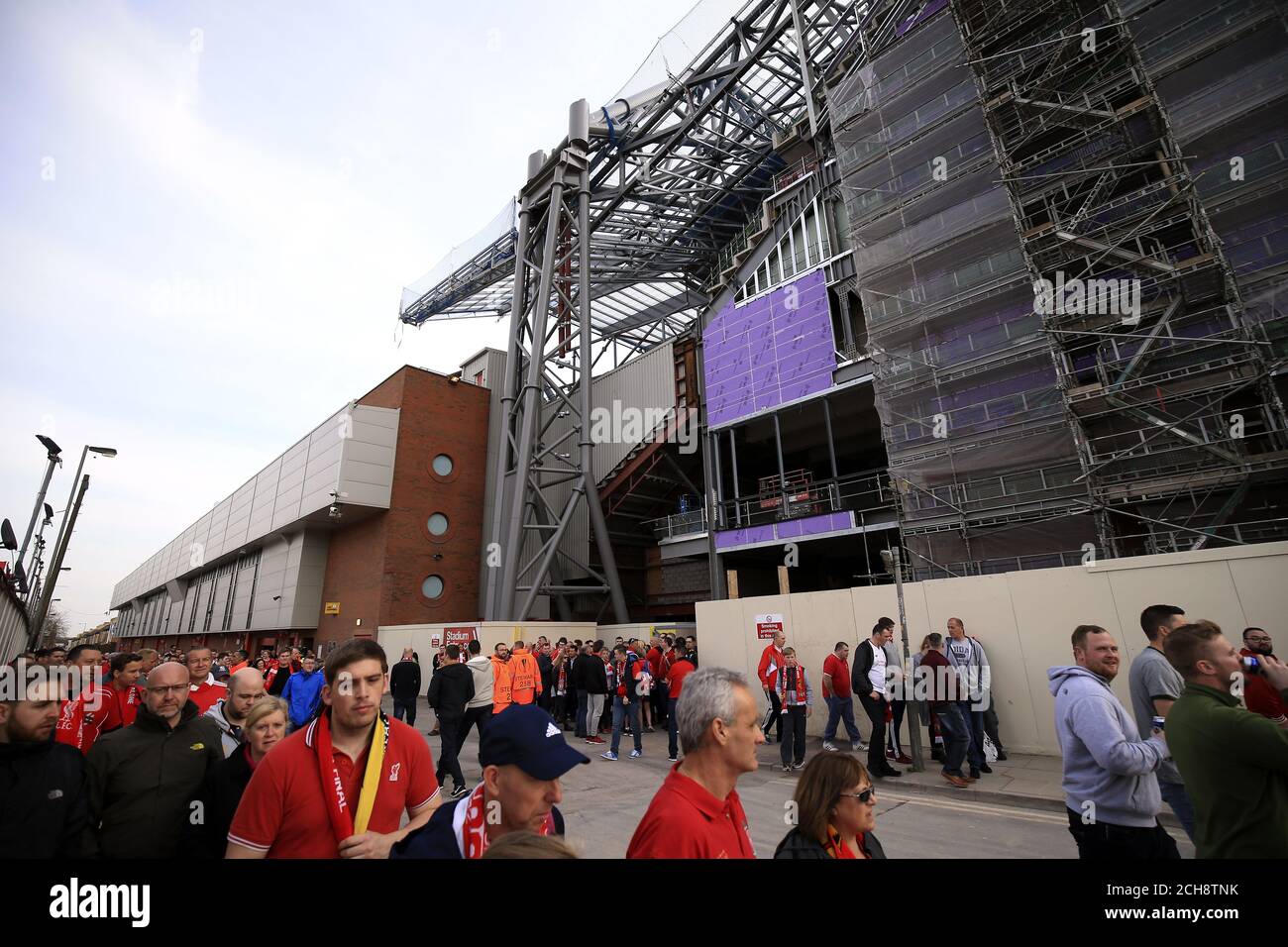 Fans outside the ground Stock Photo - Alamy