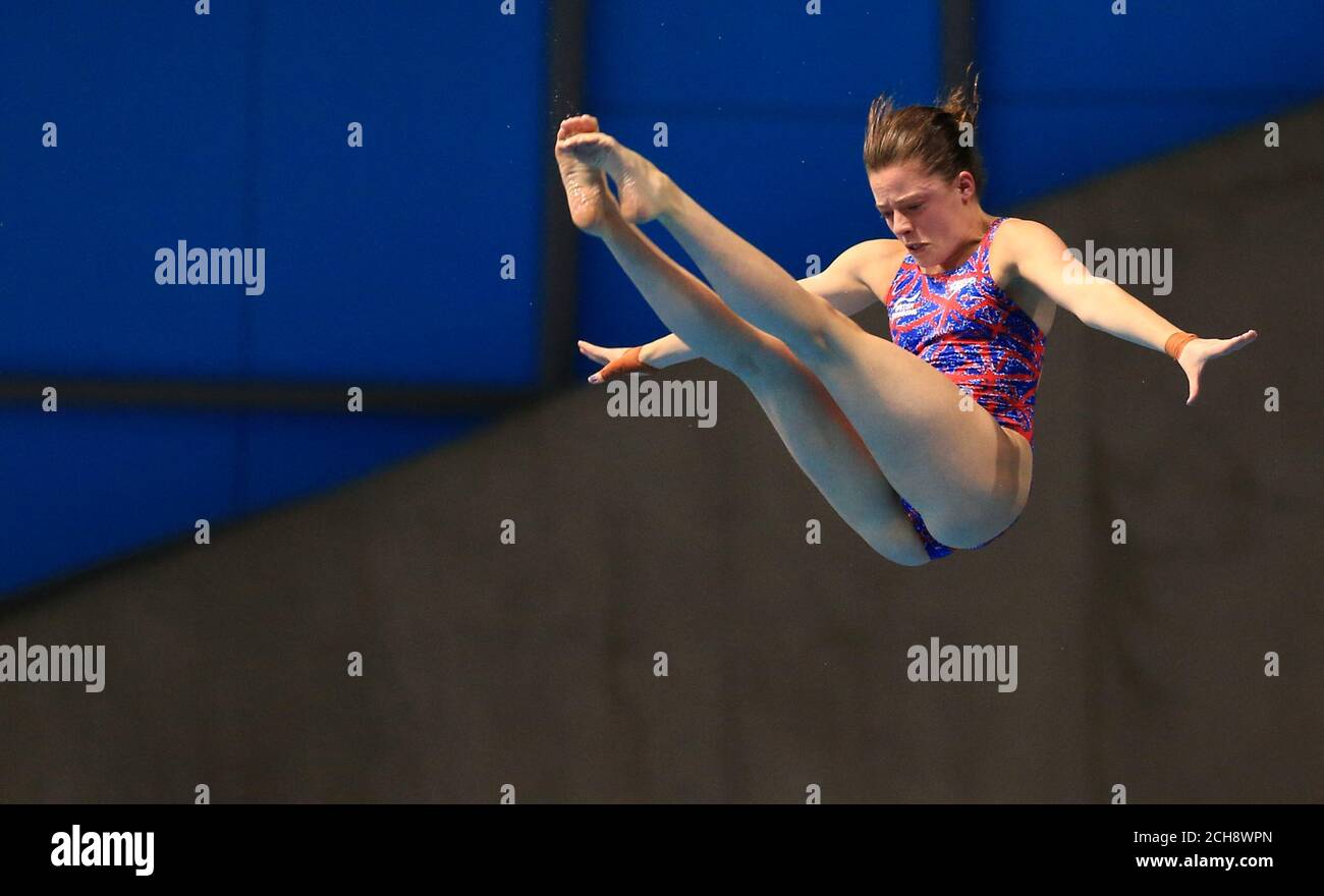 Great Britain's Georgia Ward in the Women's platform final during day ...