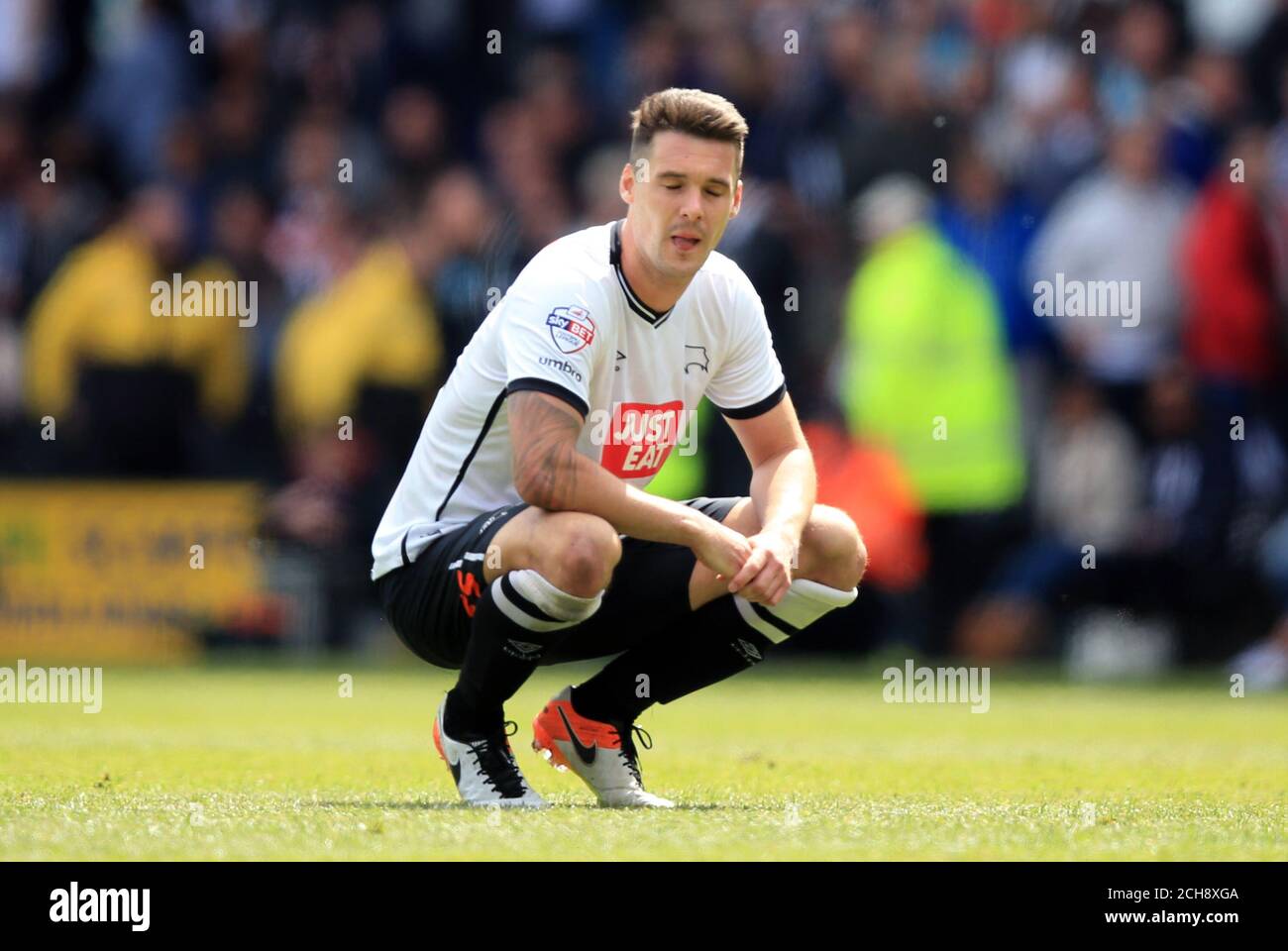 Derby countys jason shackell appears dejected sky bet championship ...