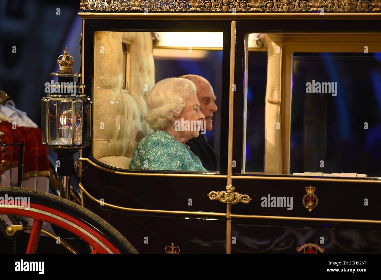 Queen Elizabeth II and the Duke of Edinburgh arrive in the Scottish ...