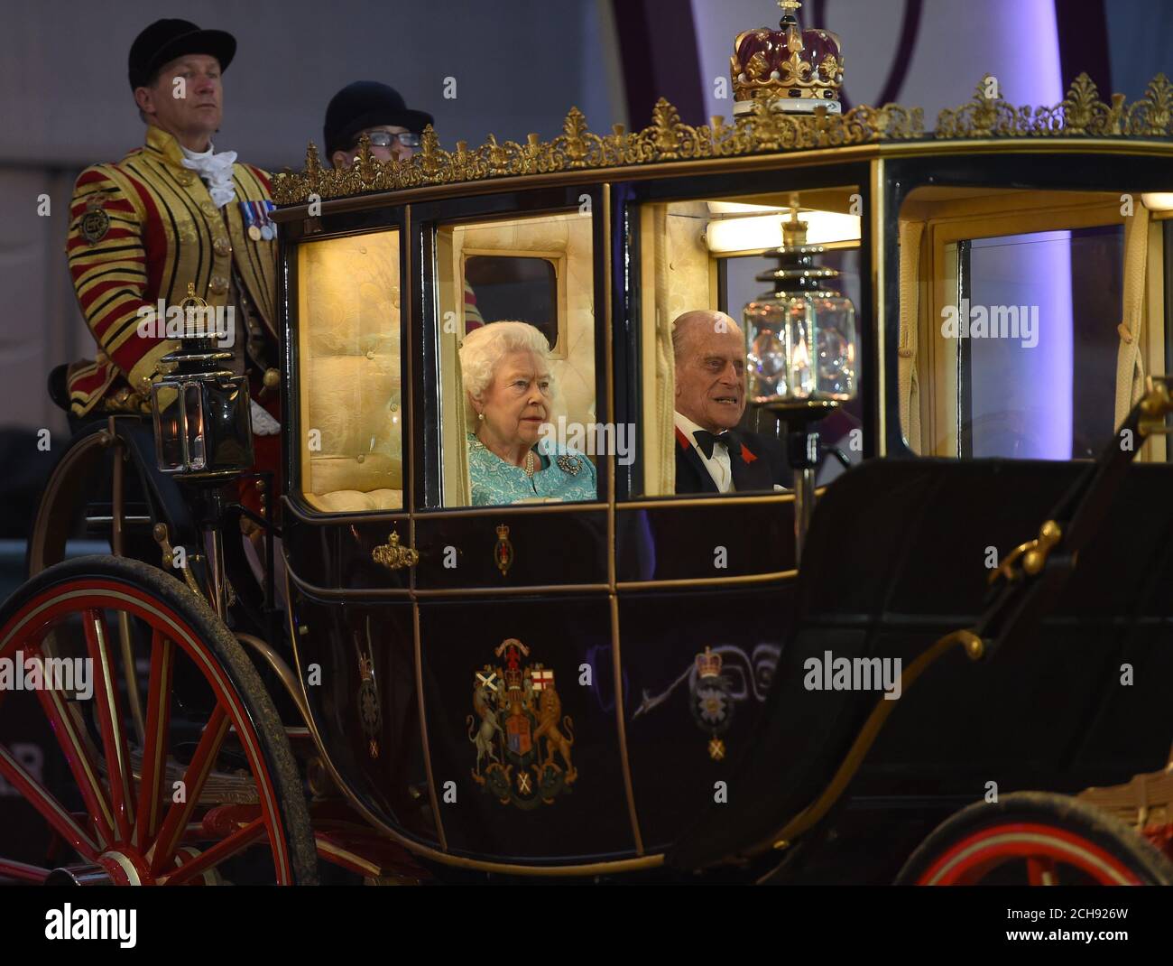 Queen Elizabeth II and the Duke of Edinburgh arrive in the Scottish ...