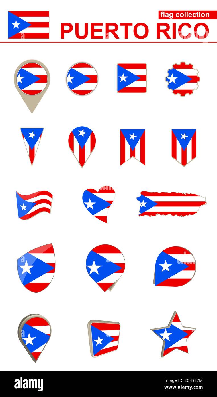 Waving puerto rico flag vector hi-res stock photography and images - Alamy