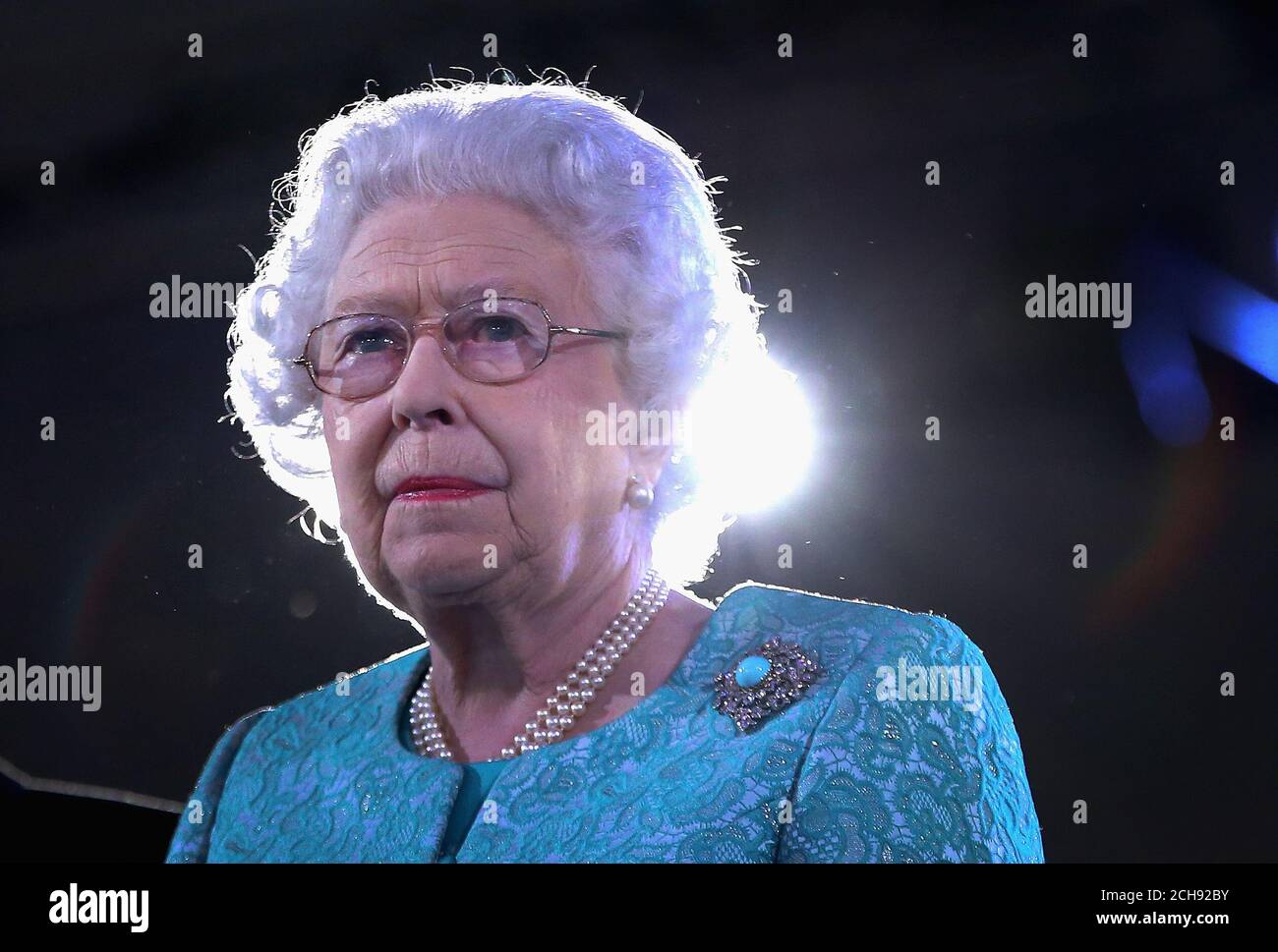Queen Elizabeth II attends the televised celebration of her 90th ...