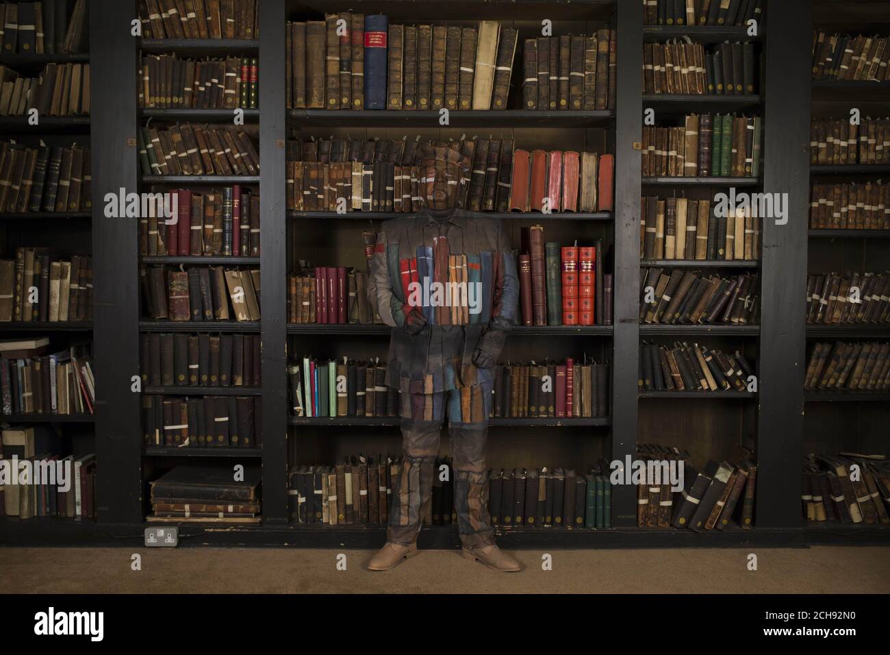 EDITORIAL USE ONLY Veteran Frank Simpson, 61, after being painted by ...