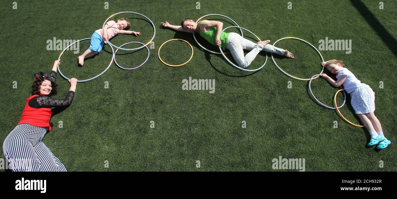 (Left to right) Laura Ivers from the Dublin Circus Project, Jack Wilde ...