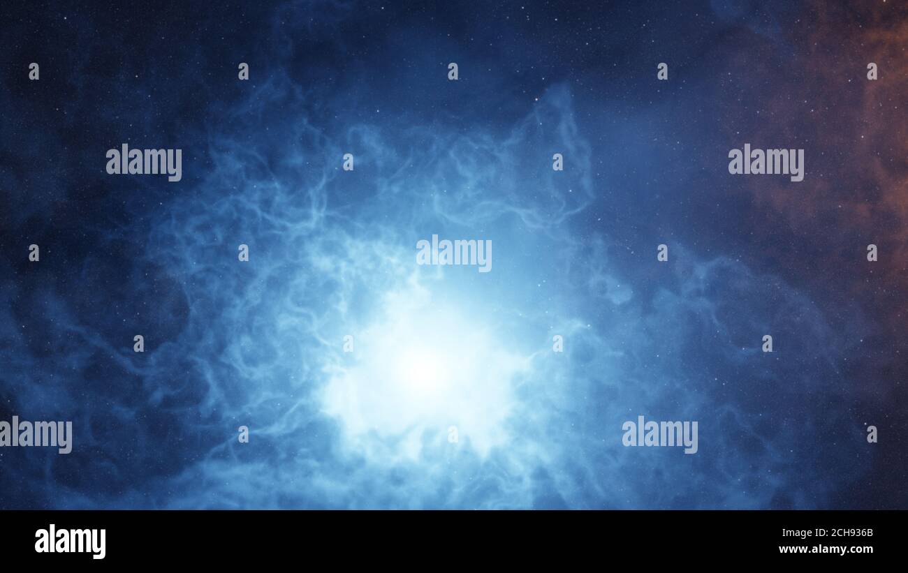 Color picture of the galaxy, blue nebula Stock Photo - Alamy