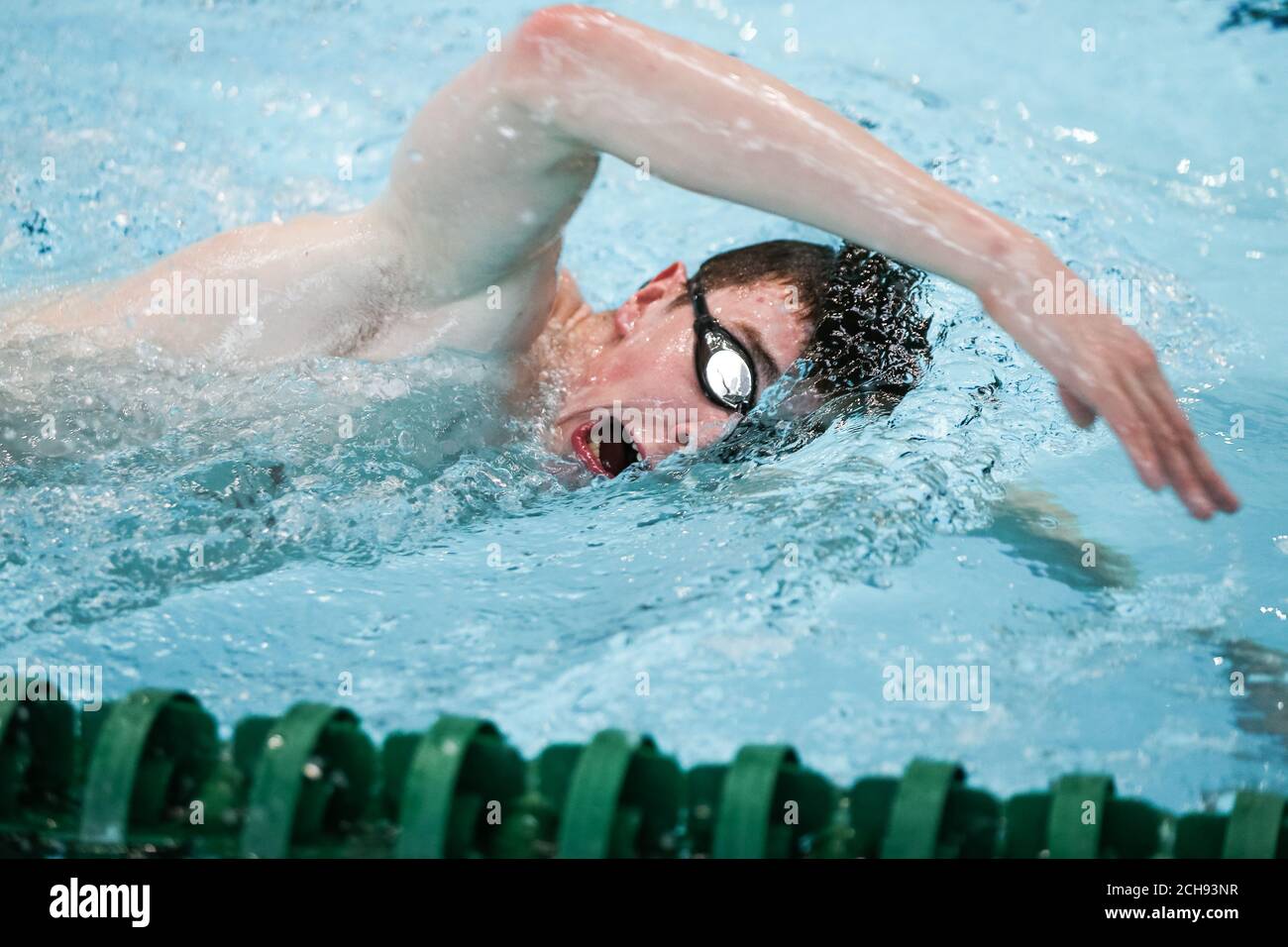 Matt Wylie during the training session at Manchester Aquatics Centre ...
