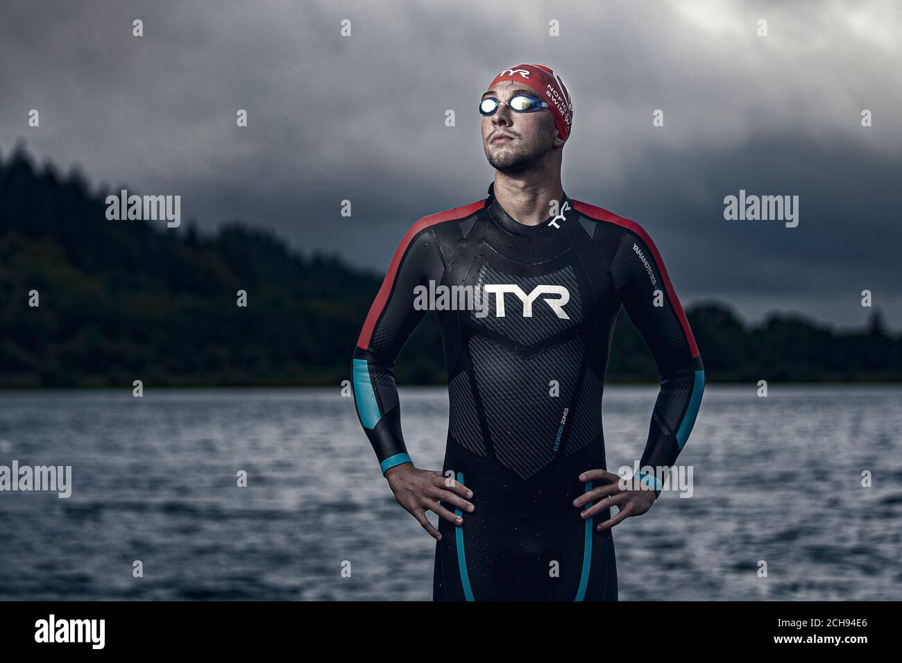 Portrait of British Swimmer Daniel Jervis, who has been open water ...