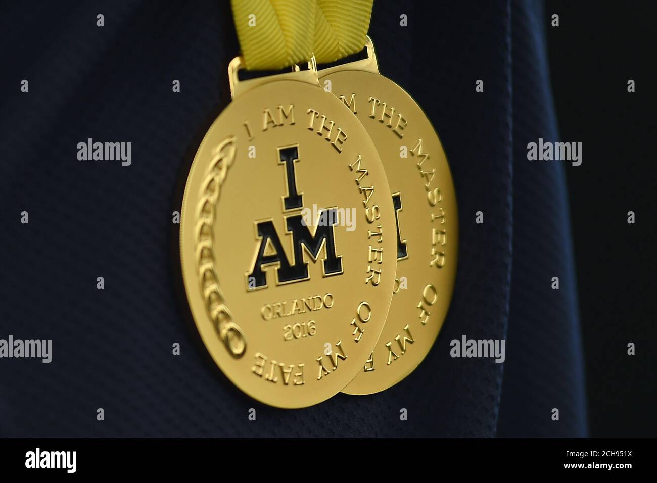 Luke Reeson's gold medals from the Invictus Games during a service at ...