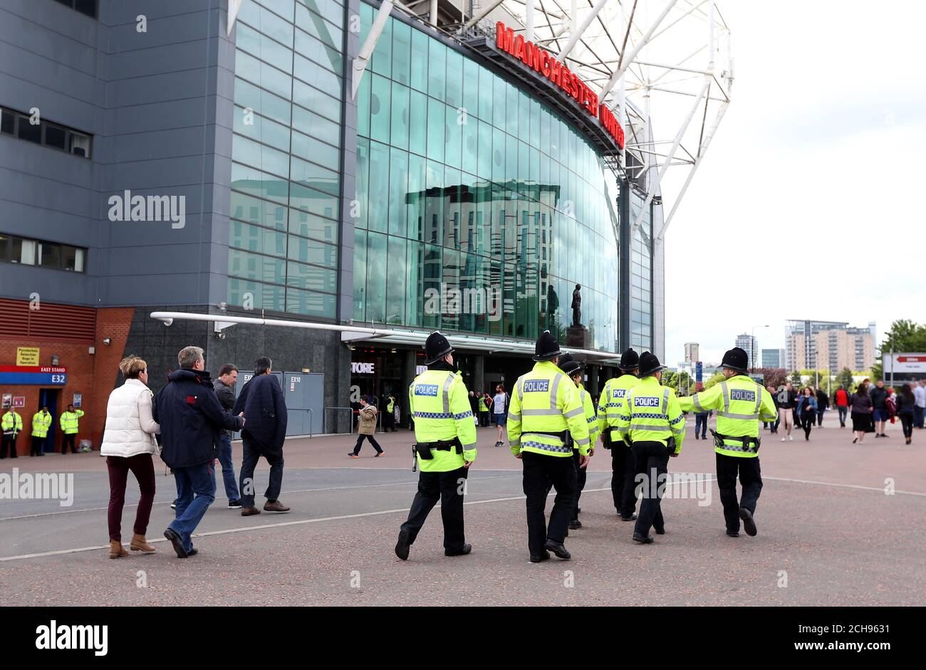 A Police presence outside the ground before the Barclays Premier League ...