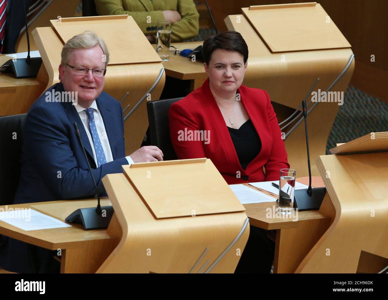 Scottish Conservative leader Ruth Davidson during a vote at the ...