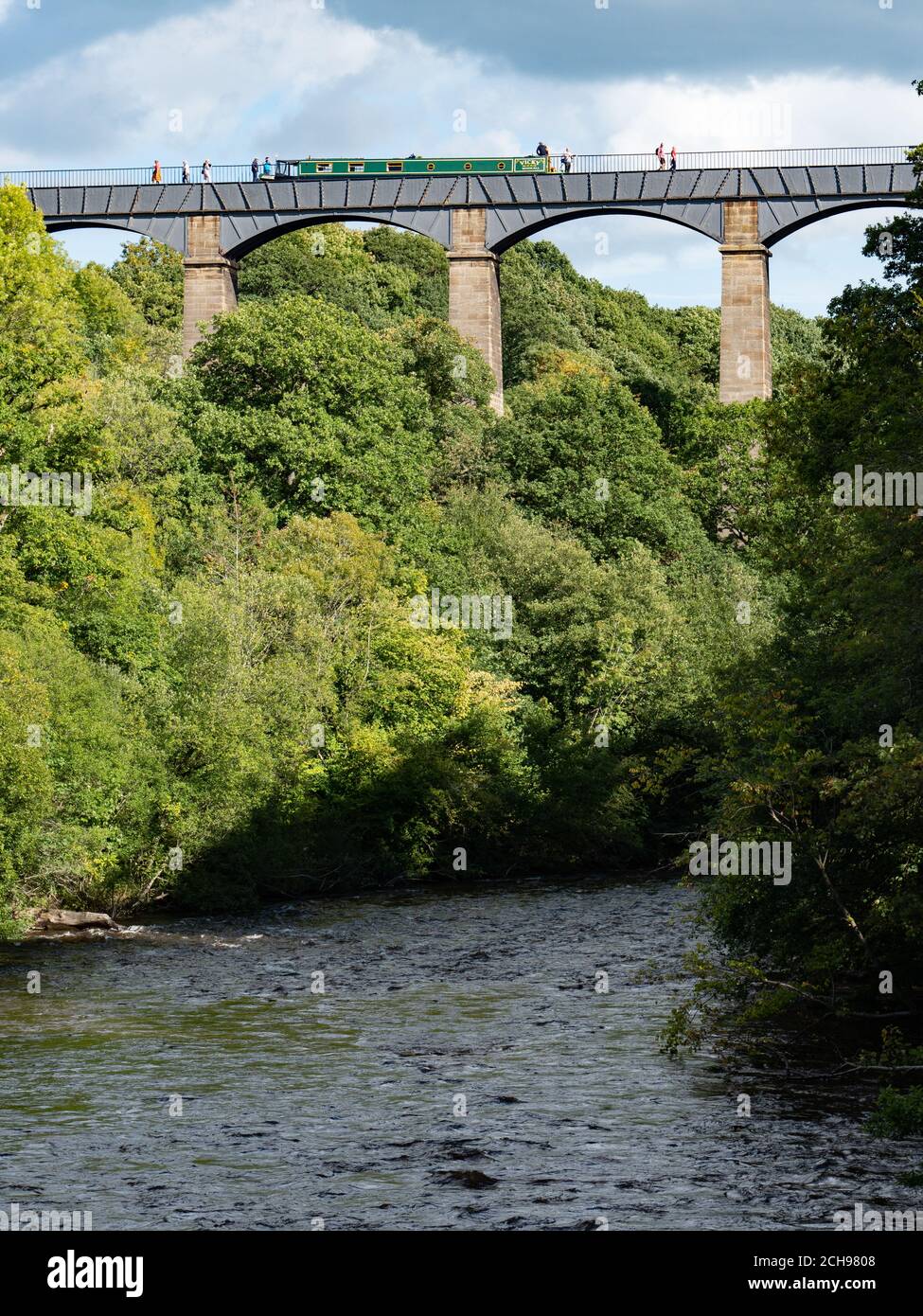 Pontcysyllte Aqueduct Canal World Heritage Site which crosses the River ...