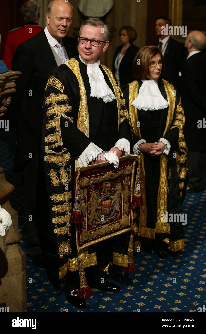 (left to right) Leader of the House of Commons Chris Grayling, Justice ...