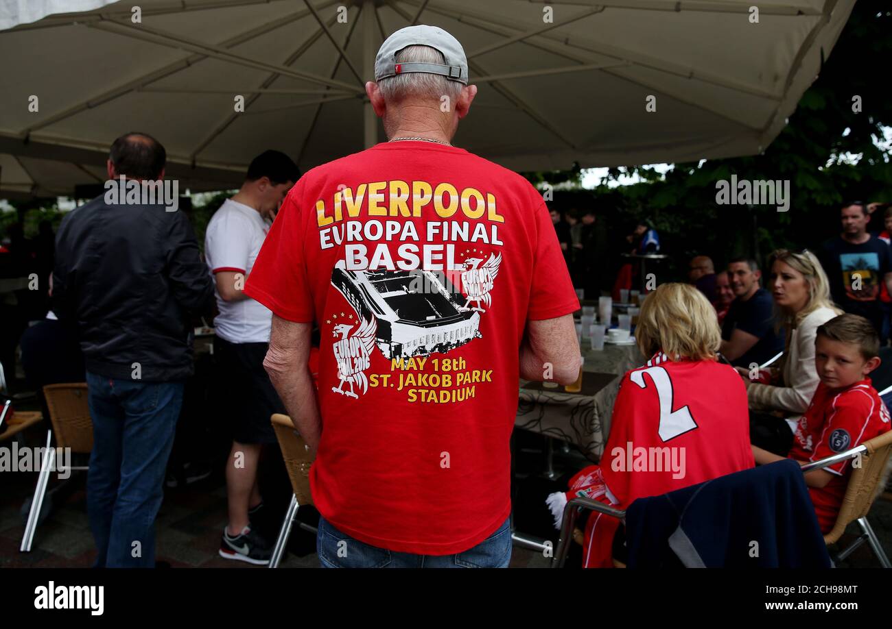 Liverpool fans outside the ground before the UEFA Europa League Final ...