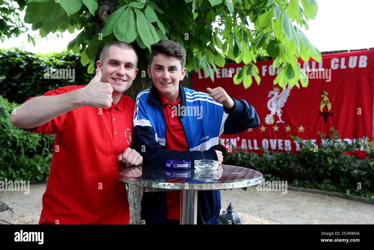 Liverpool fans outside the ground before the UEFA Europa League Final ...