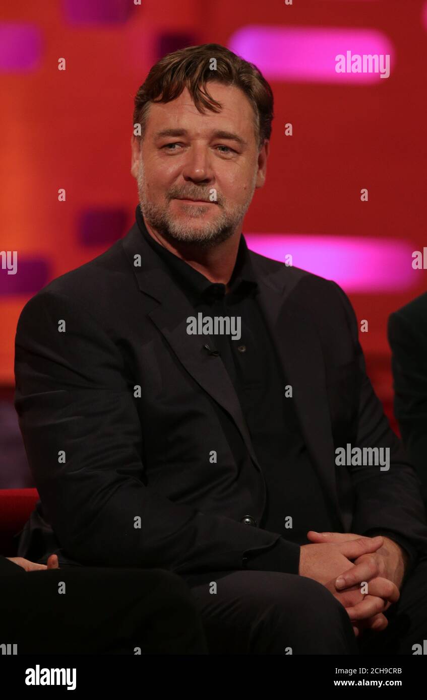 Russell Crowe during the filming of the Graham Norton Show at the ...