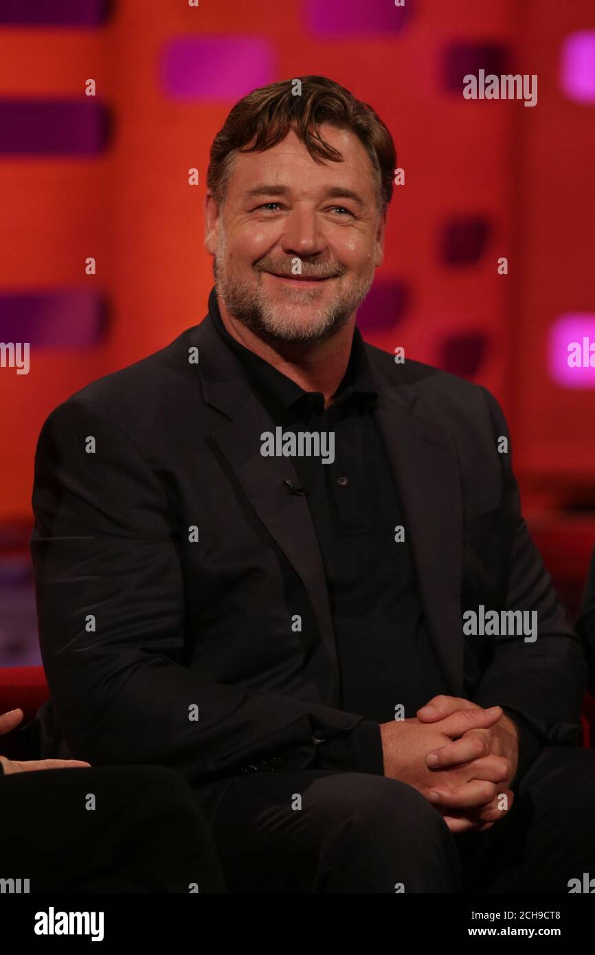 Russell Crowe during the filming of the Graham Norton Show at the ...