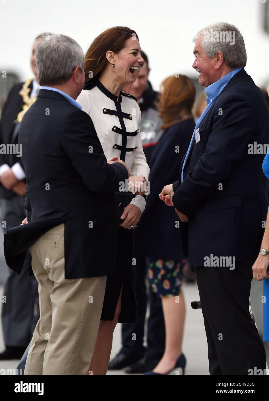 The Duchess of Cambridge meets Rod Carr as she arrives at the Land ...