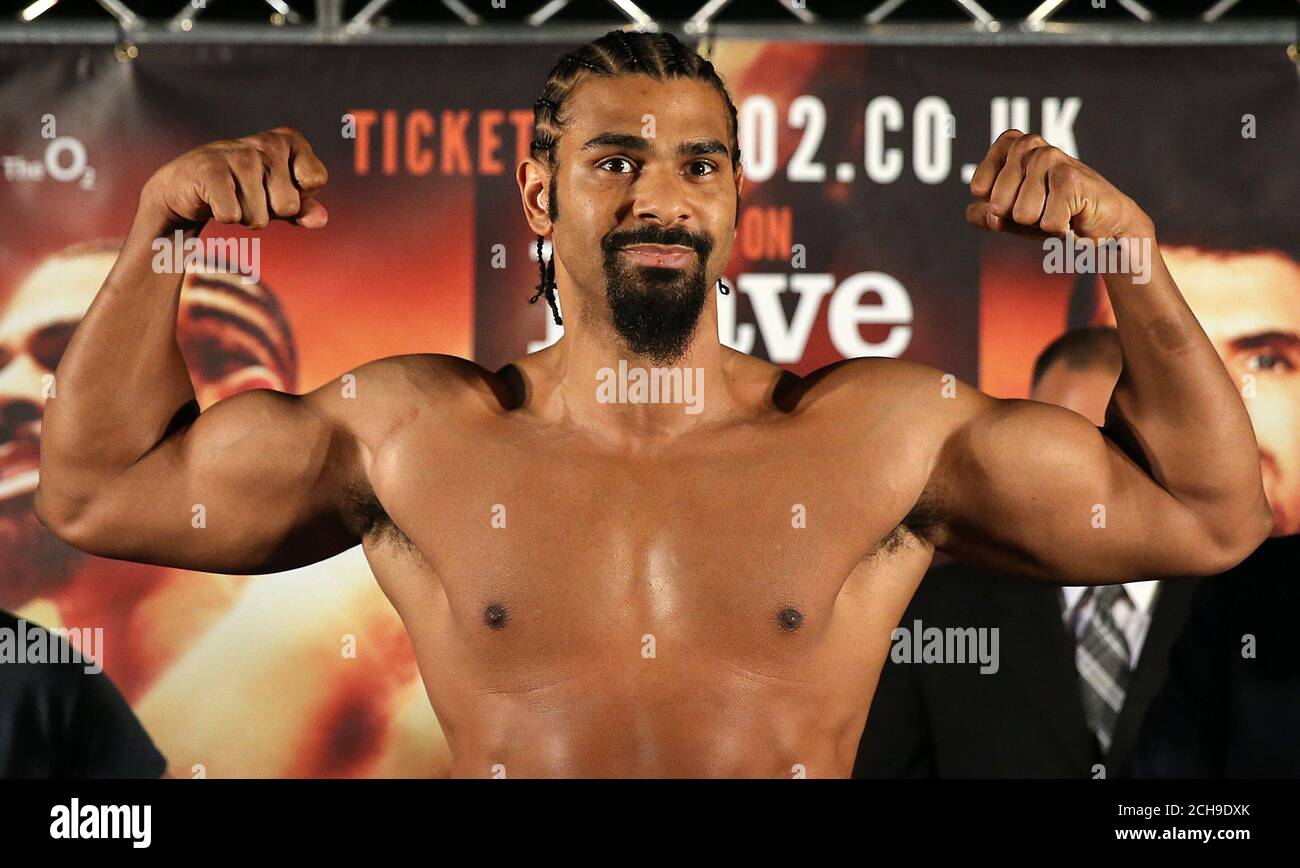 David haye weigh in o2 arena hi-res stock photography and images - Alamy
