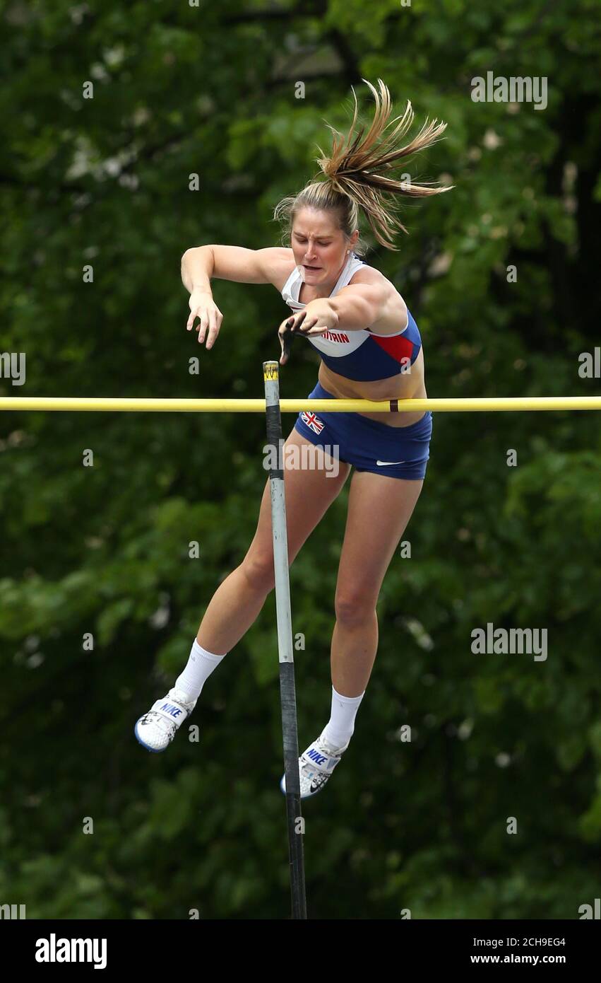 Great Britain's Sally Peake competes in the high jump during the Co-op ...