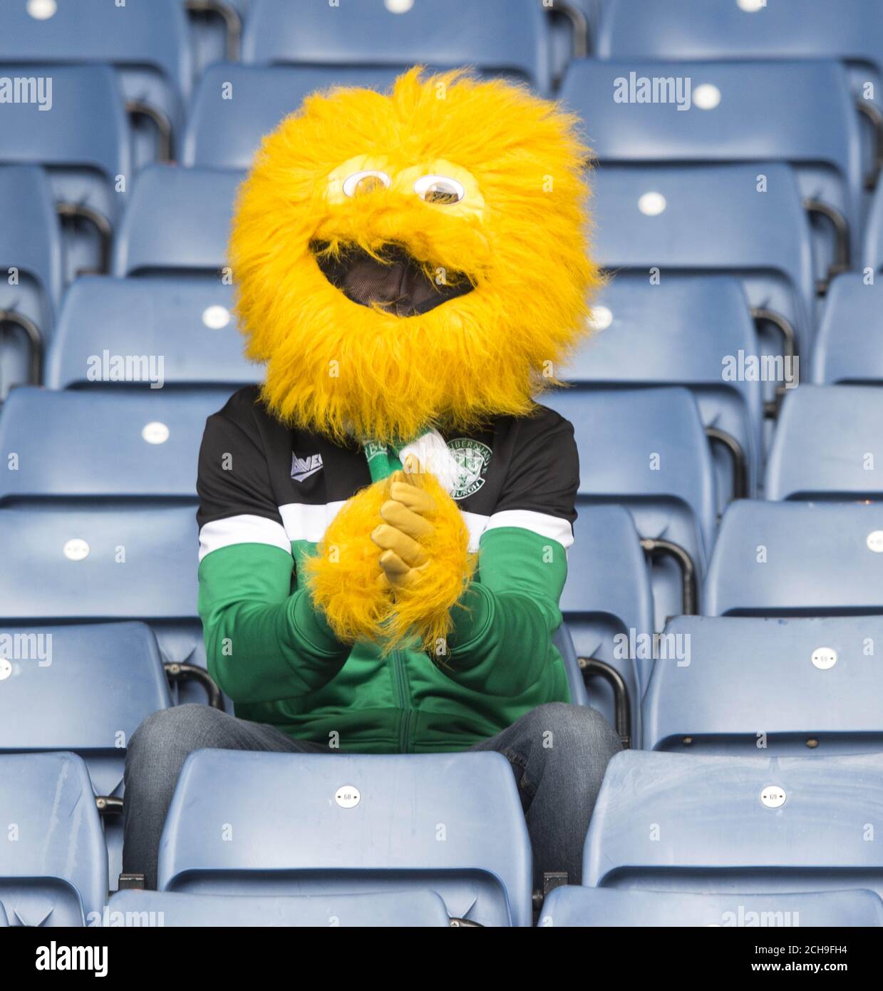 A Hibernian fan during the William Hill Scottish Cup Final, at Hampden ...