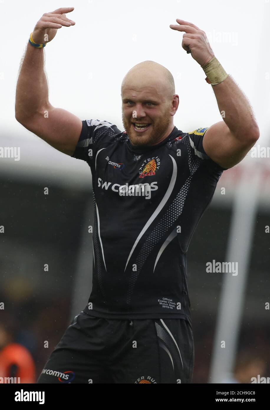 Exeter chiefs jack yeandle celebrates hi-res stock photography and ...