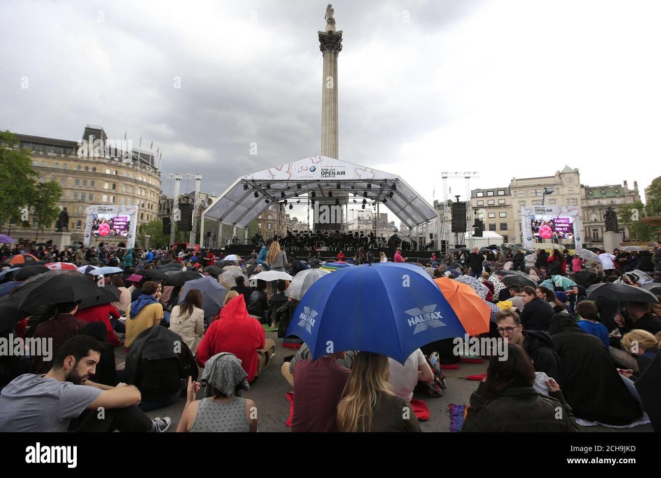 The crowd wait for the start of the London Symphony Orchestra ...