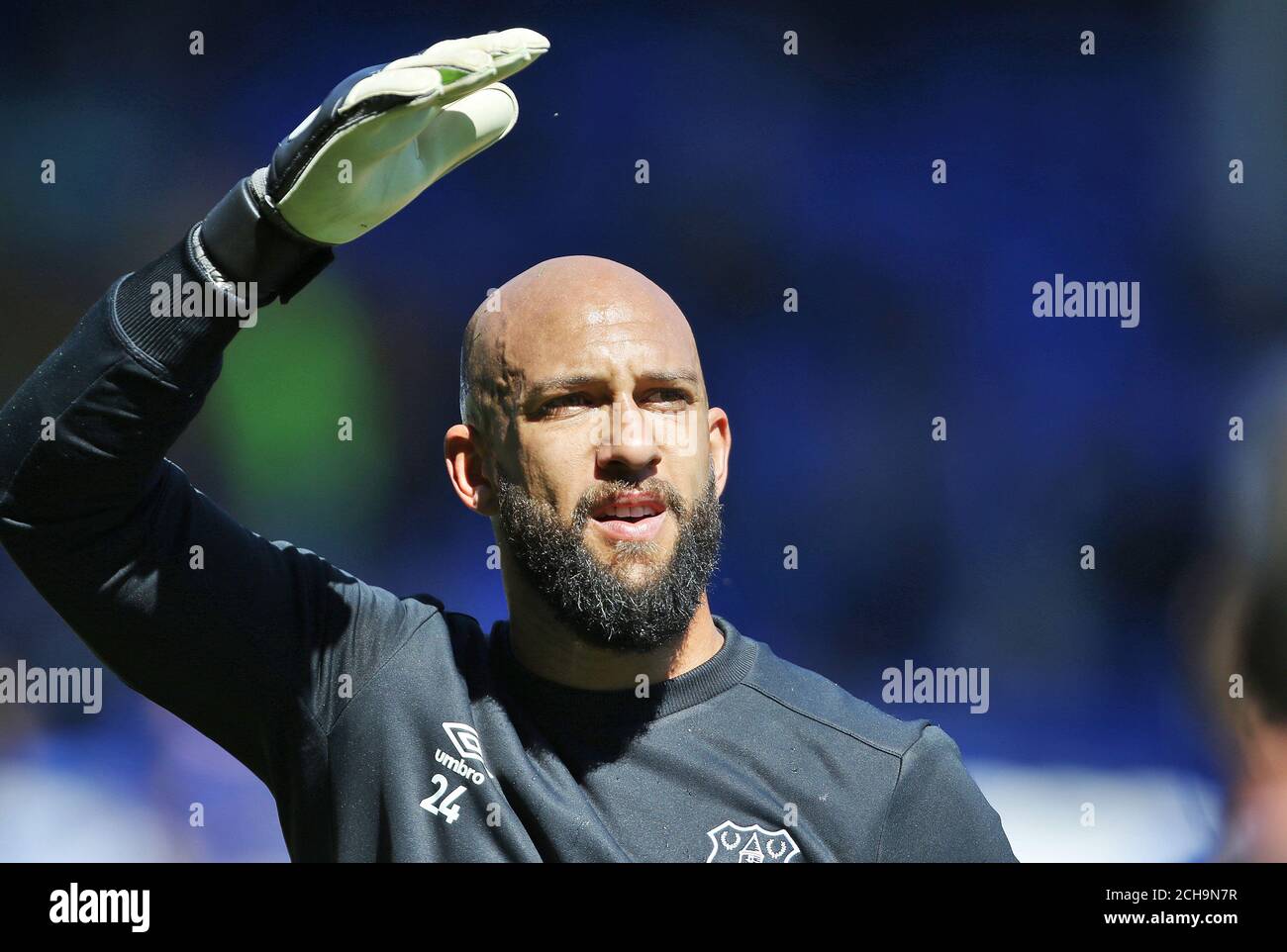 Everton goalkeeper Tim Howard Stock Photo - Alamy