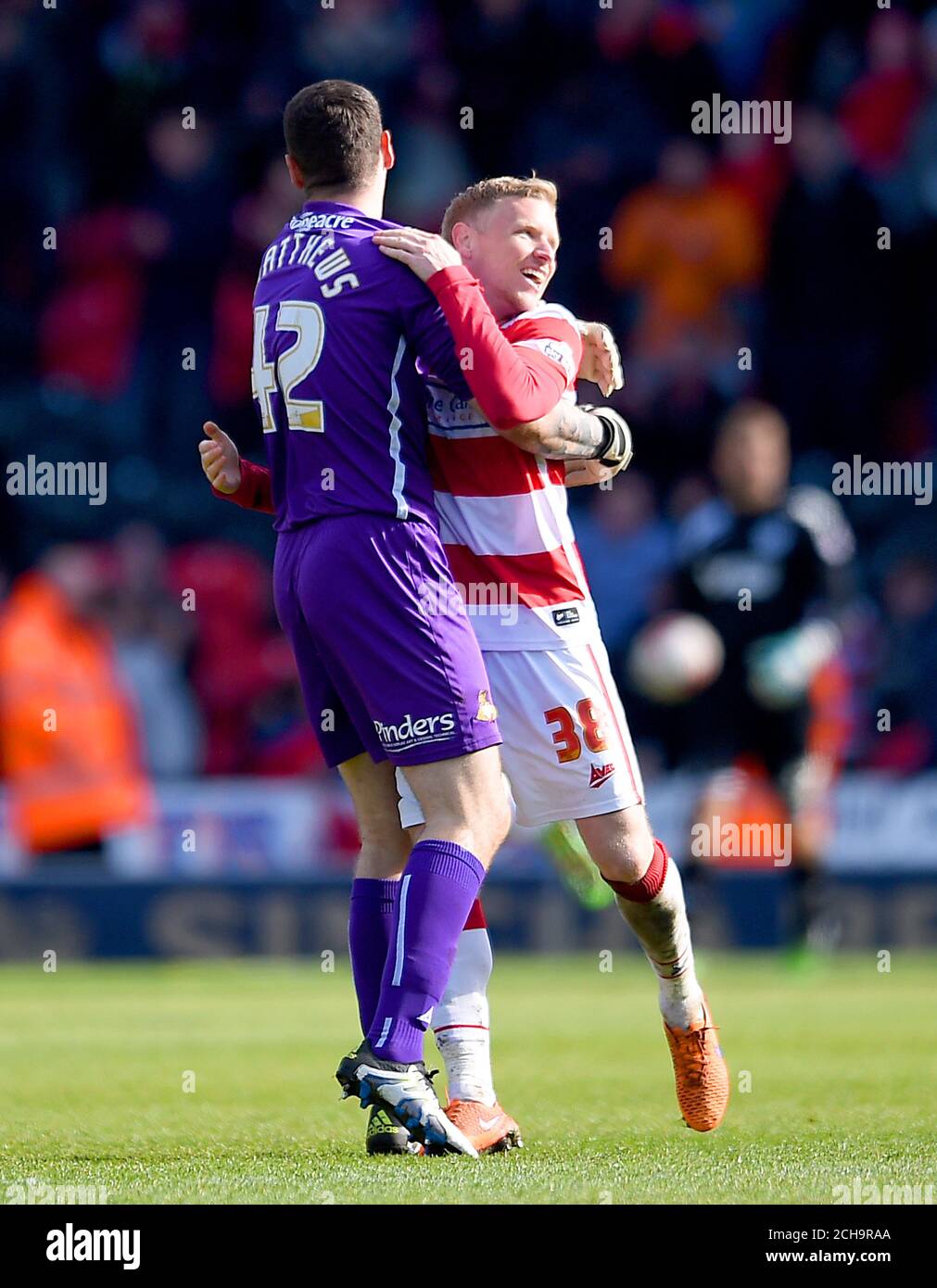 Doncaster Rover's Remi Matthews and Craig Alcock Stock Photo - Alamy