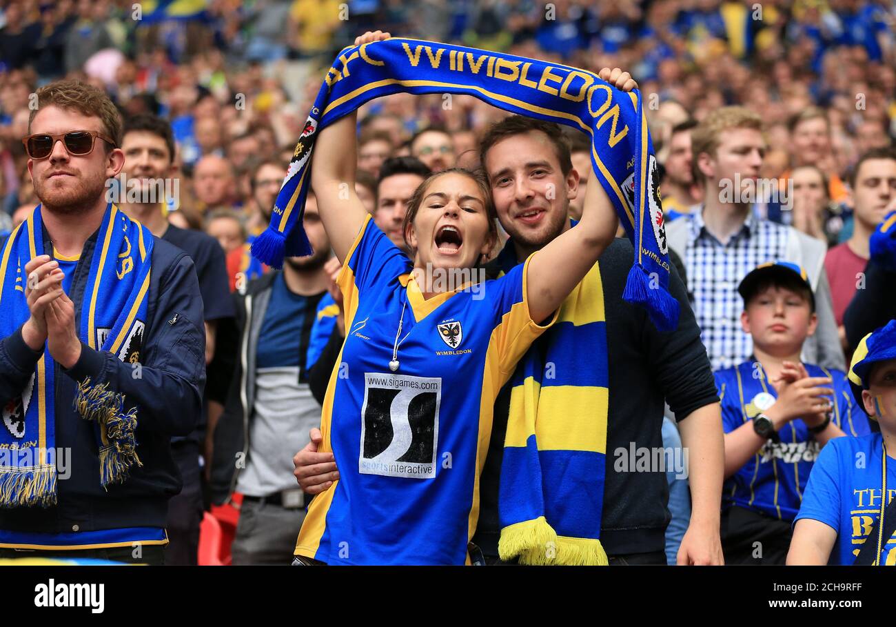 Wimbledon football crowd hi-res stock photography and images - Alamy