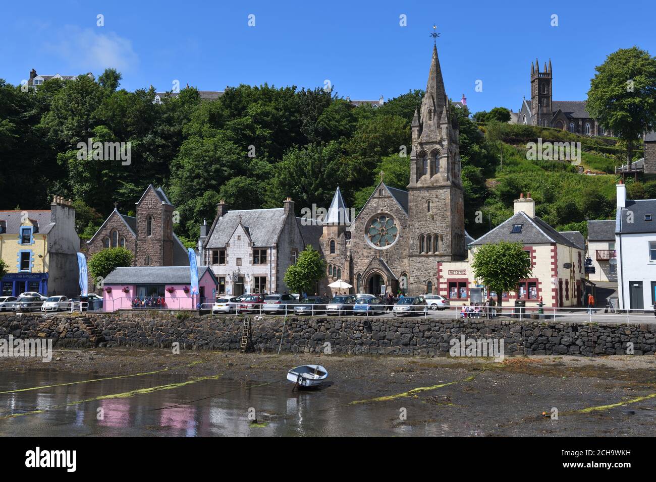 Tobermory Evangelical Church on the seafront main street in the town of ...