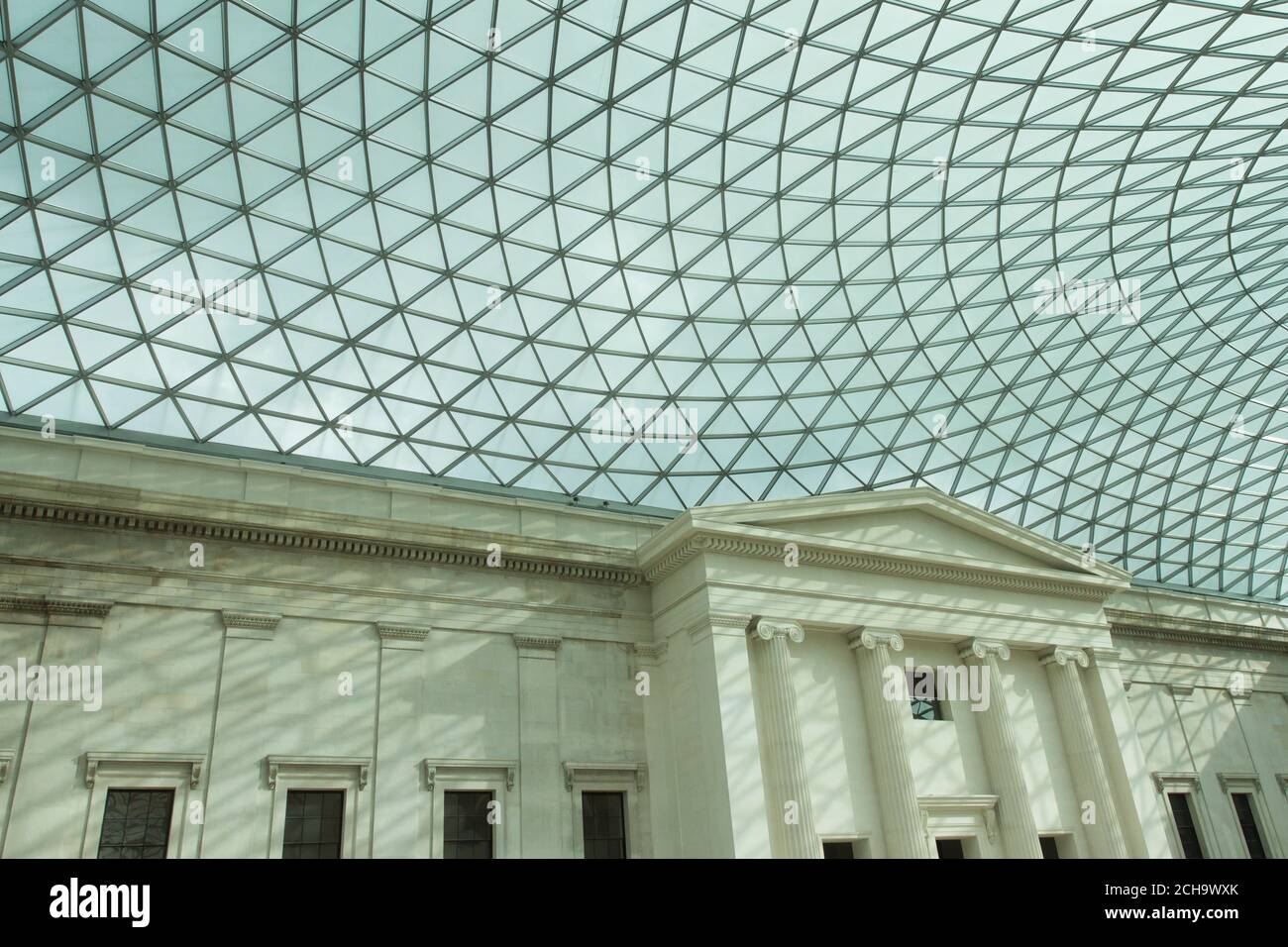 London, England; May 24, 2014. British Museum's roof. The museum has a ...