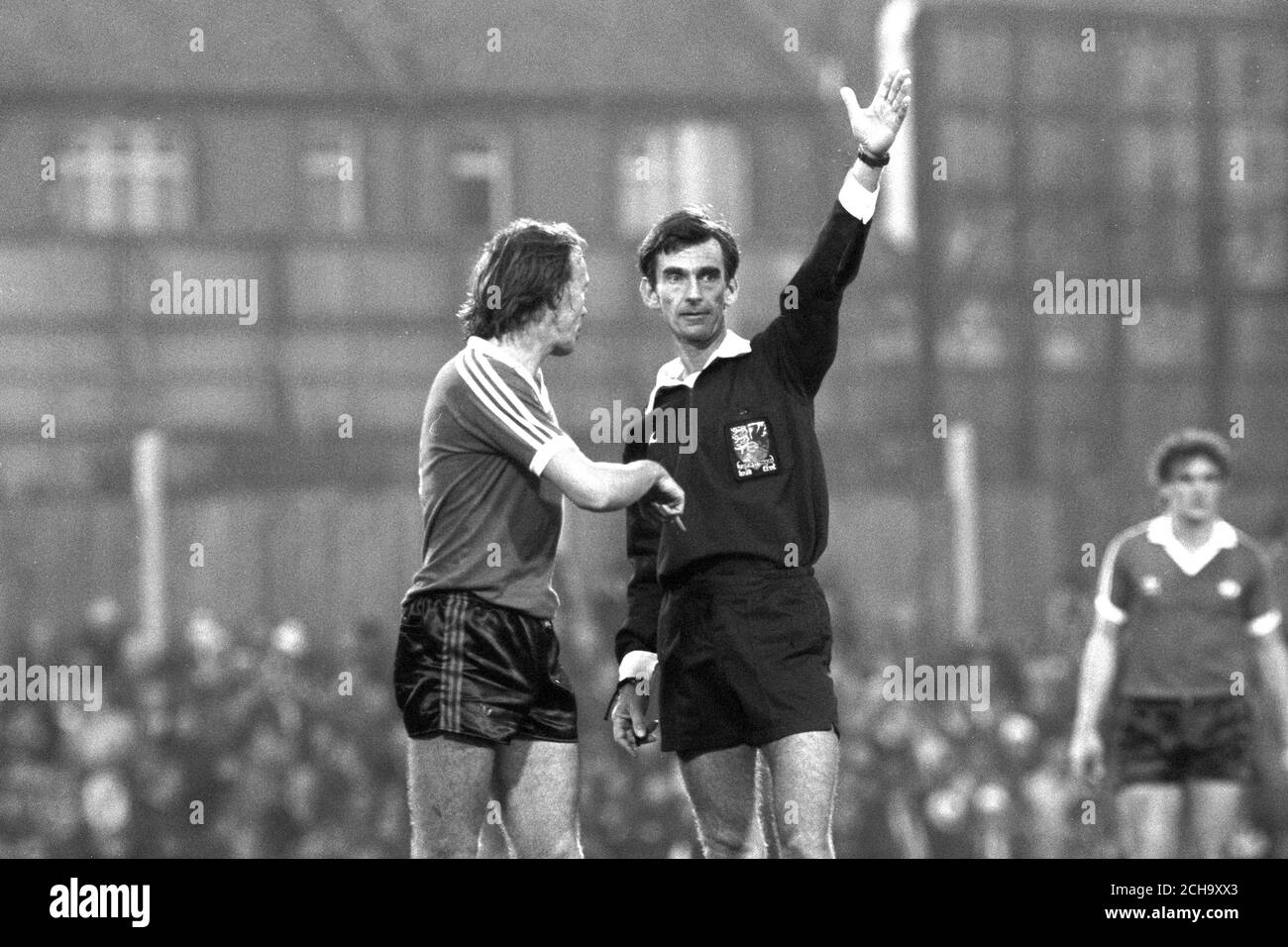 Football Association referee John Martin shows his authority on the ...