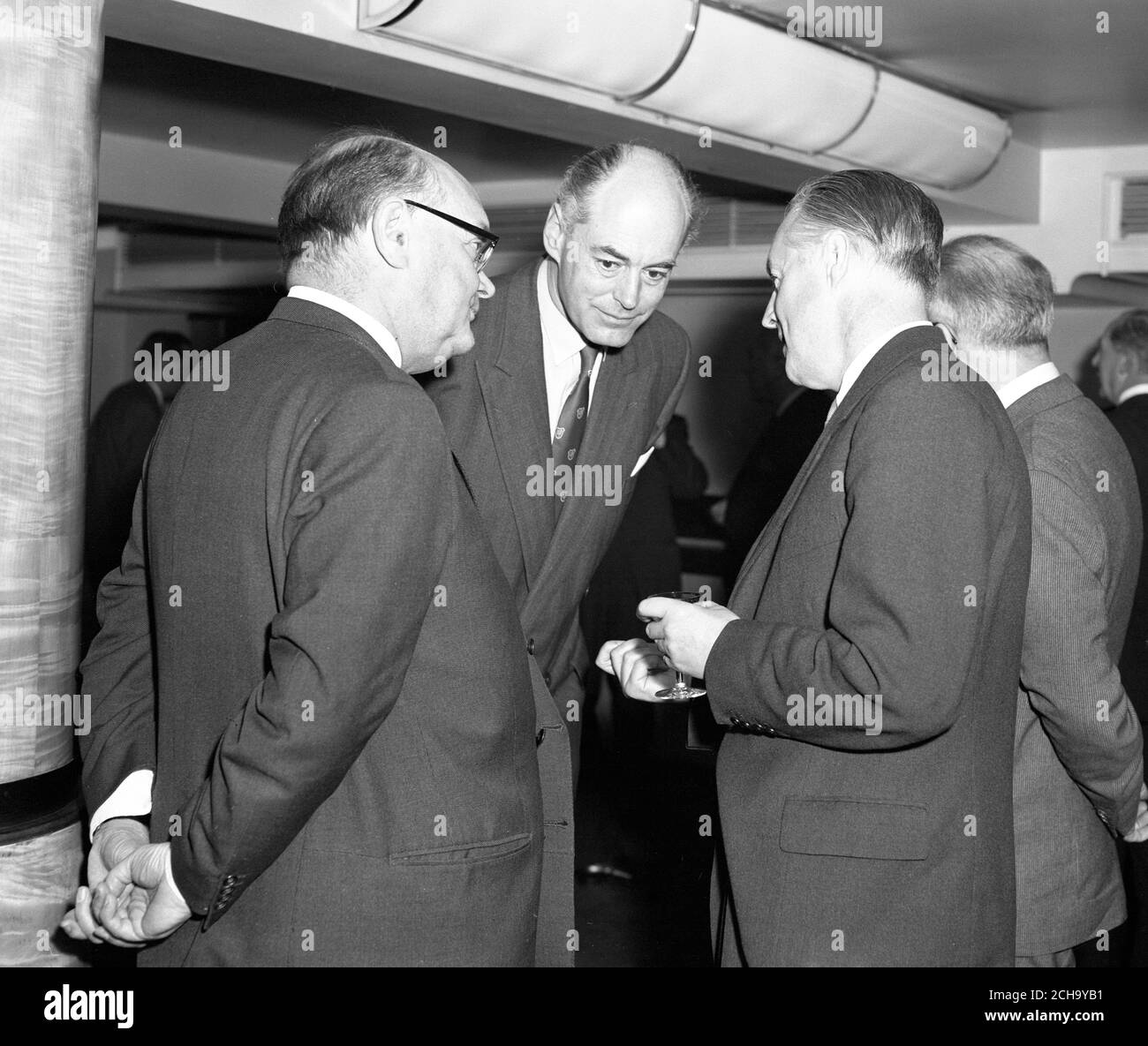 (l-r) Paul Henri Spaak, LP Scott and Sir Christopher Chancellor at the ...