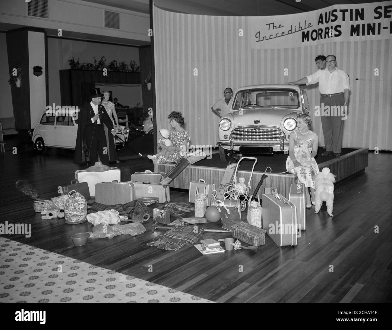 A promotional event for the Austin Seven and Morris Mini-Minors. Five ...