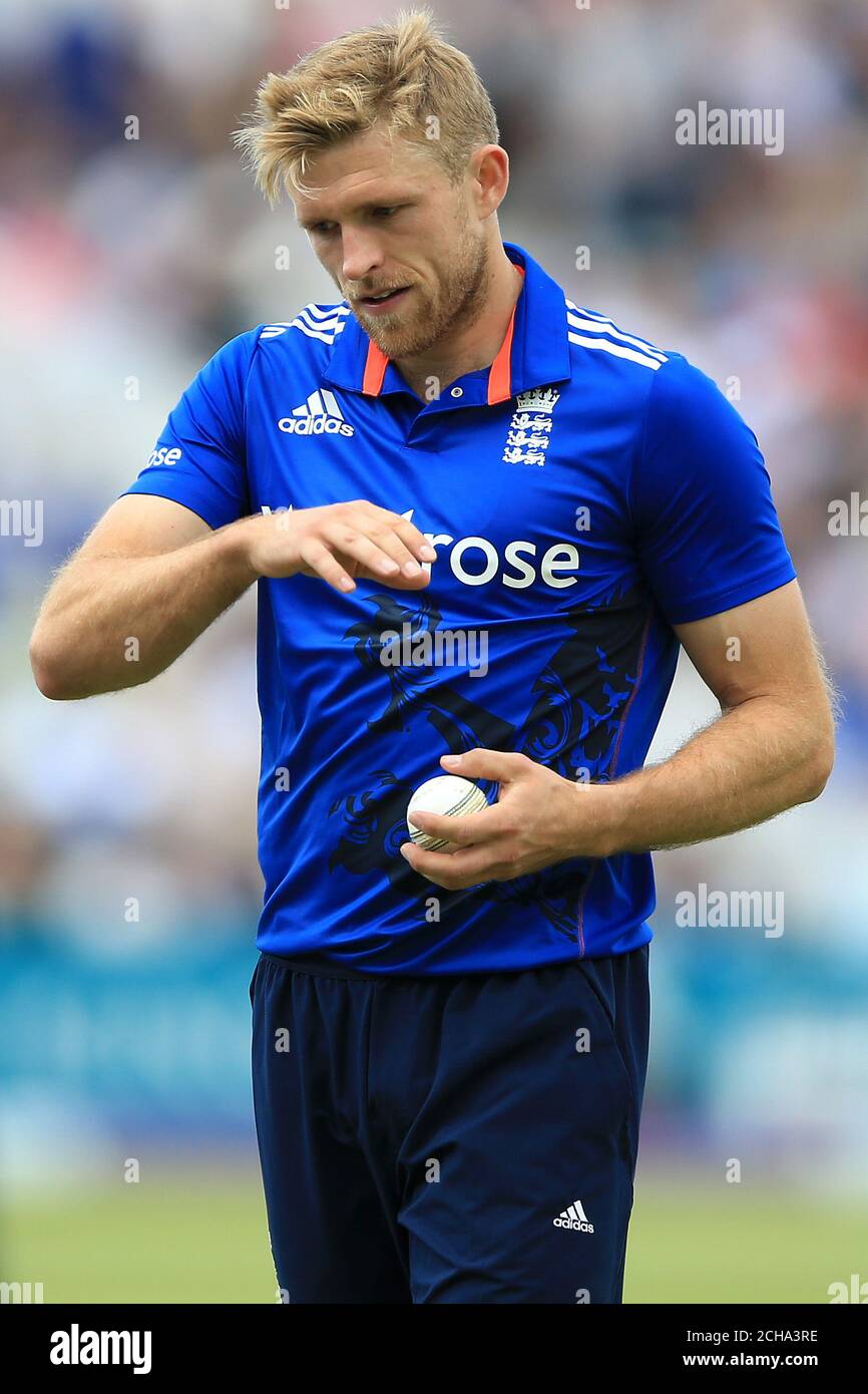 England's David Willey Stock Photo - Alamy