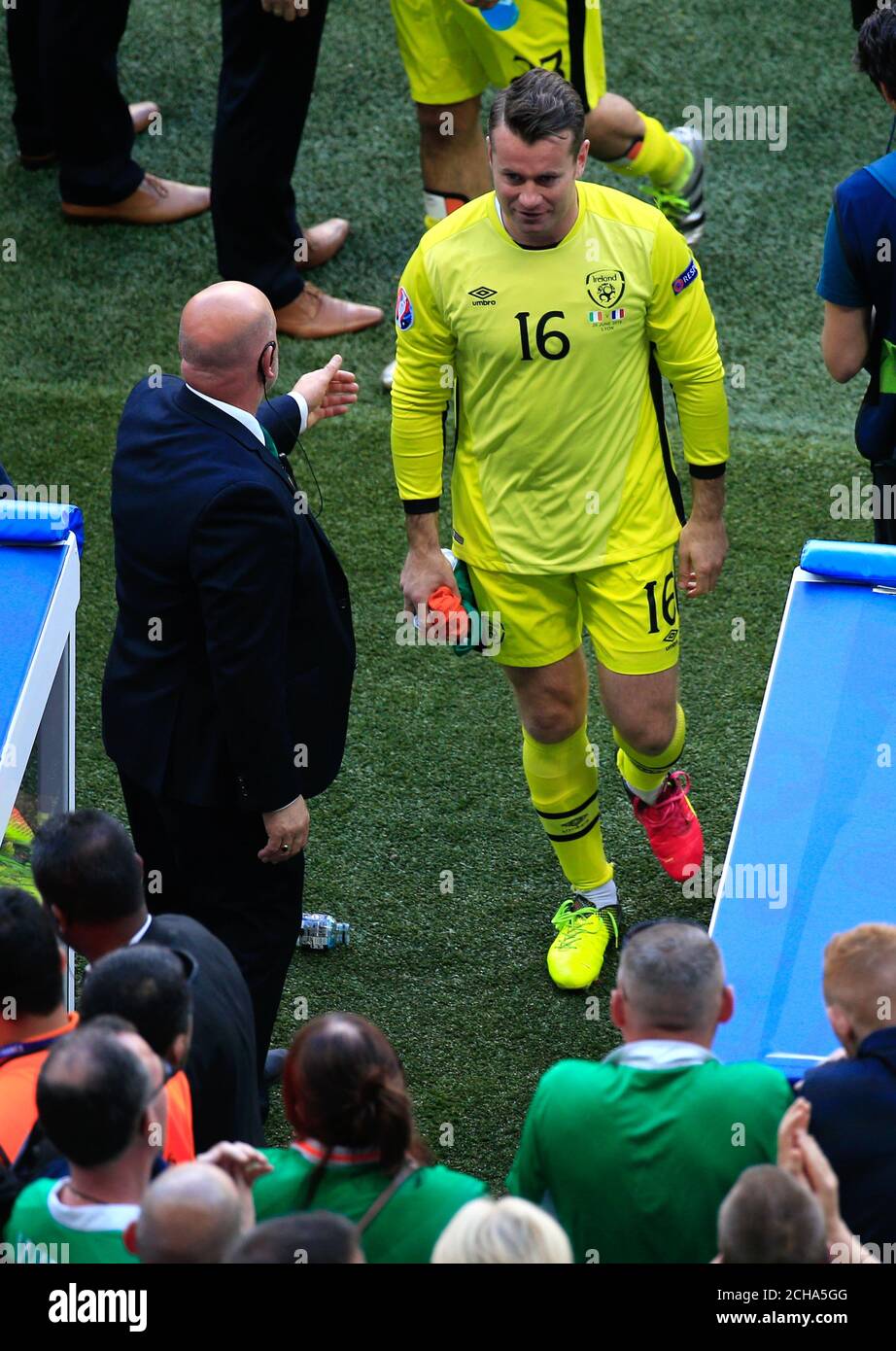 Republic of Ireland goalkeeper Shay Given after the final whistle ...