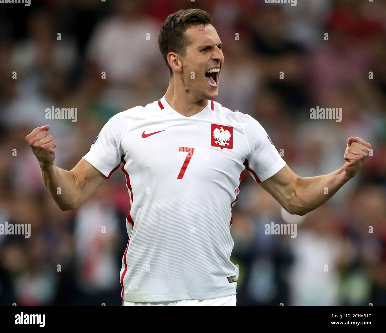 Poland's Arkadiusz Milik celebrates Stock Photo - Alamy