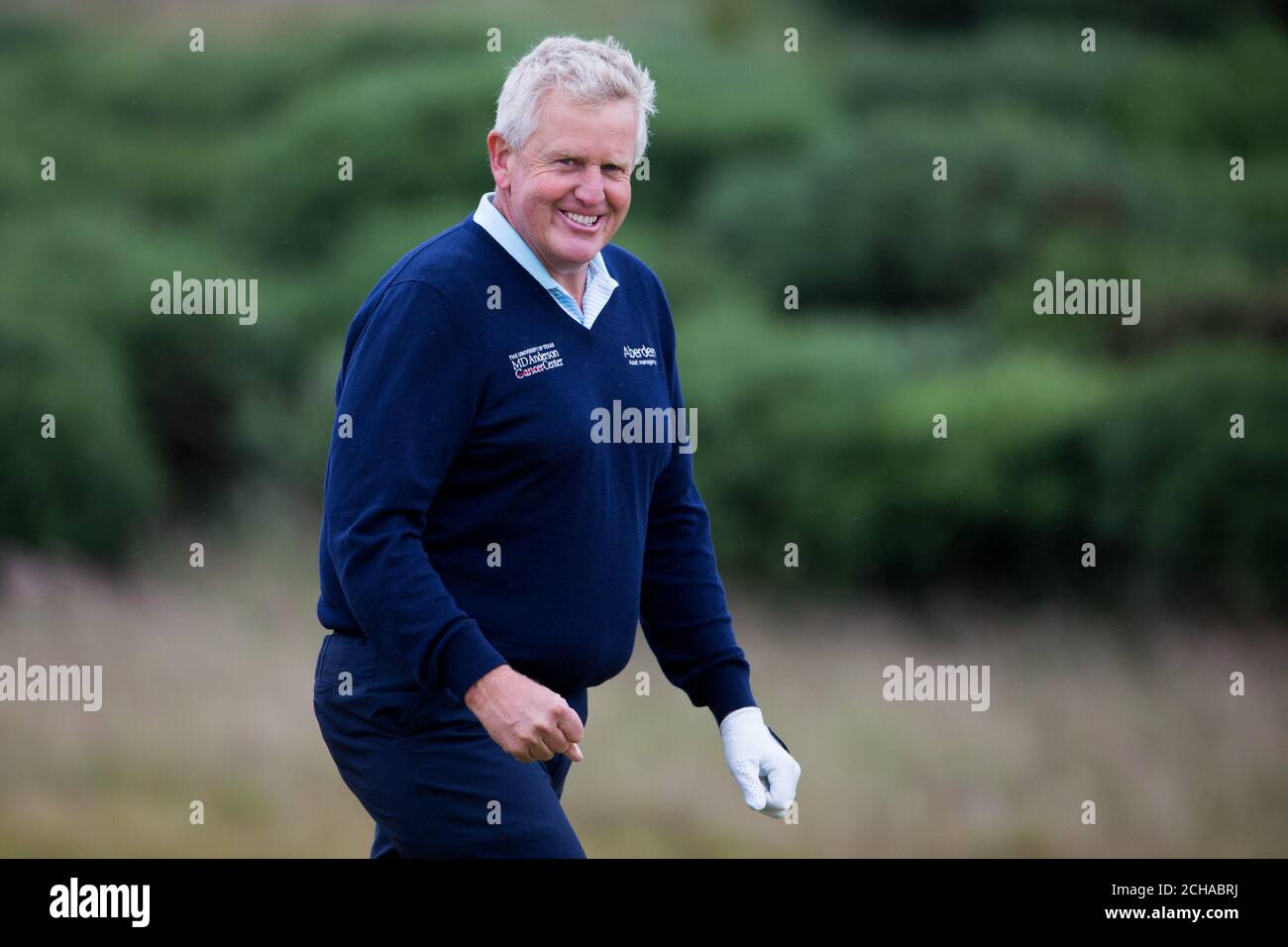 Scotland's Colin Montgomerie is all smiles during the Pro-Am of the ...