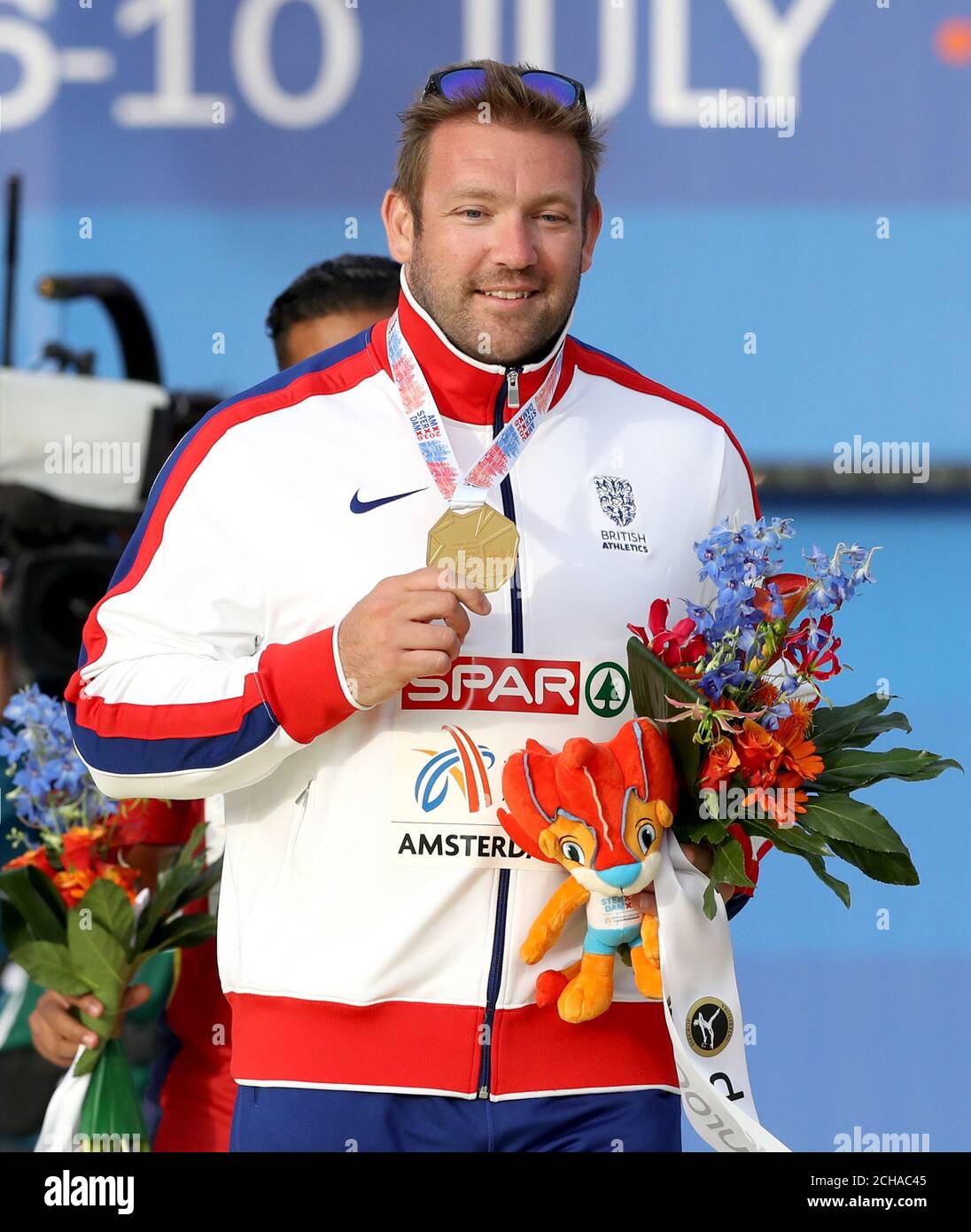 Great Britain's Daniel Greaves with his gold medal after winning the ...