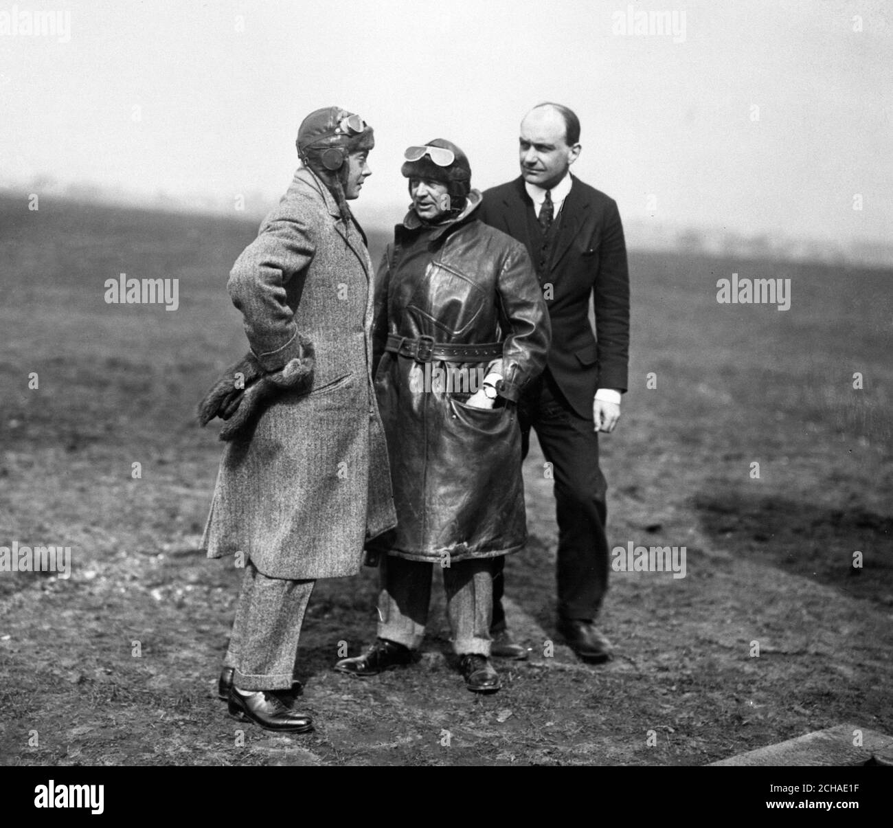 The Prince of Wales (left) visits the Handley Page Aerodrome. Sir ...
