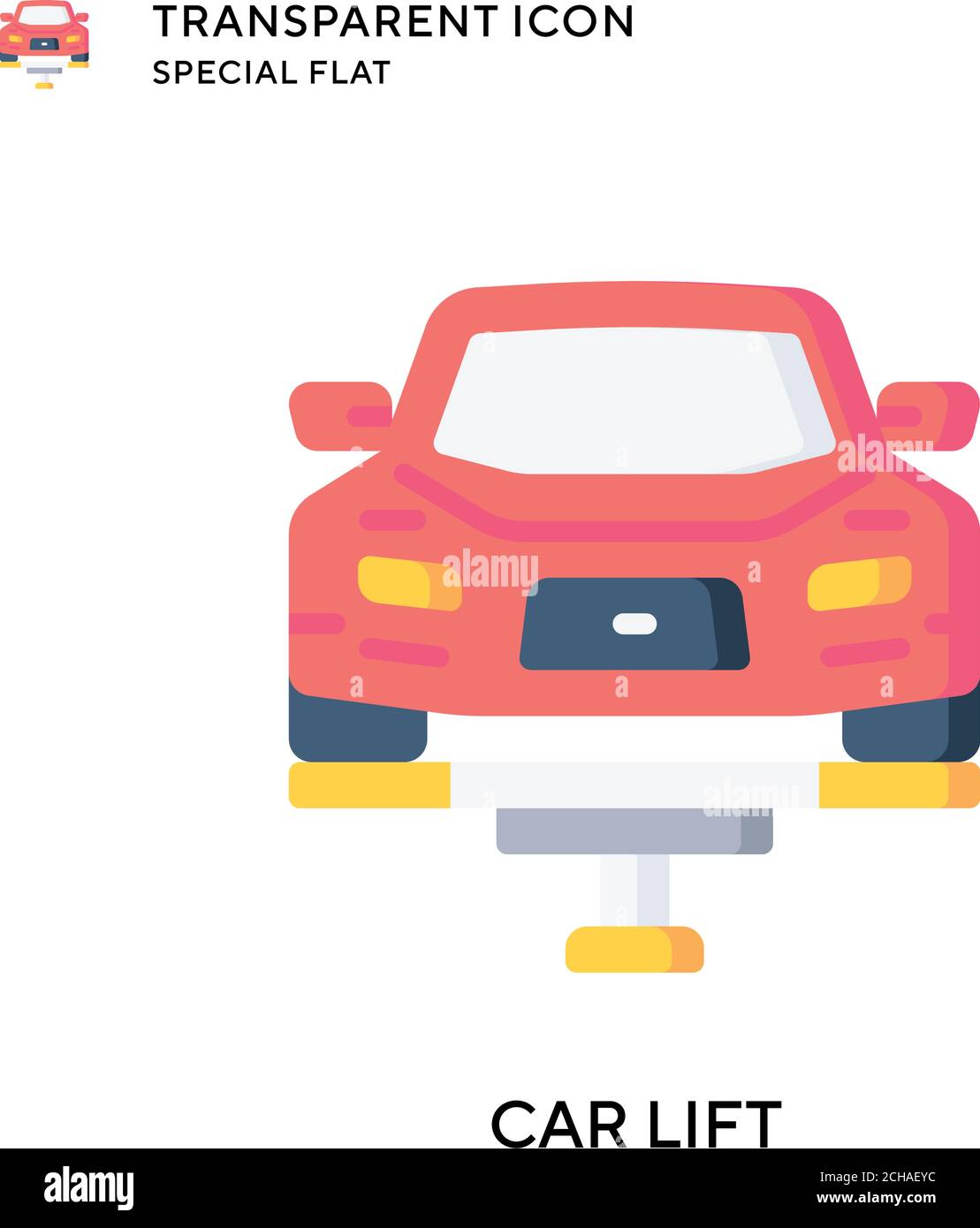 Car lift vector icon. Flat style illustration. EPS 10 vector Stock ...