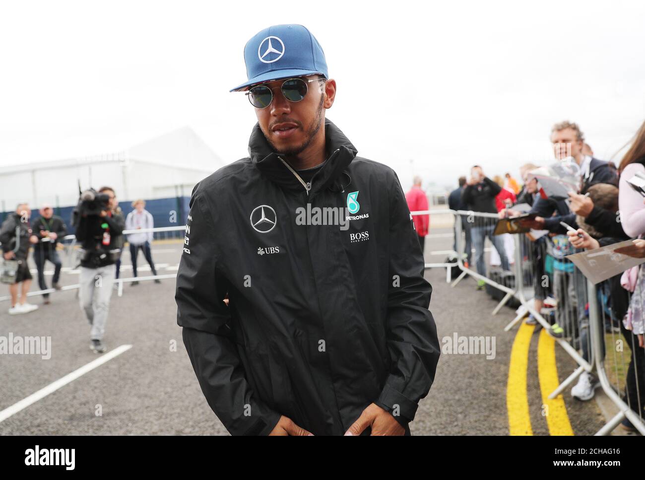Mercedes' Lewis Hamilton during Practice Day for the 2016 British Grand ...